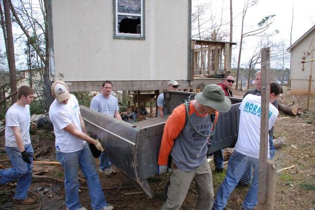 Mormon Helping Hands Clean Up Areas Affected by Tornadoes